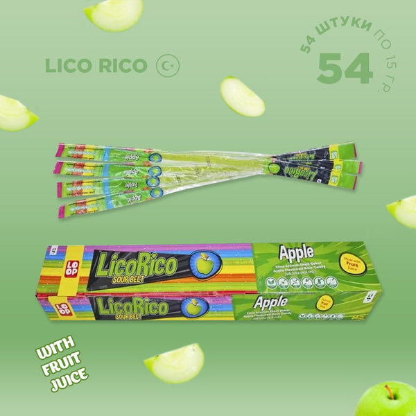 Мармелад Lico Rico (ЛикоРико) ленты Яблоко 54шт по 15г - купить с ...