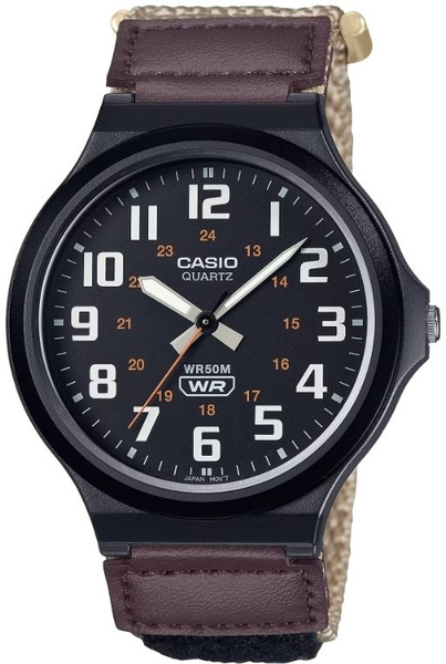 Японские кварцевые часы Casio Collection MW-240B-5B на браслете из ...
