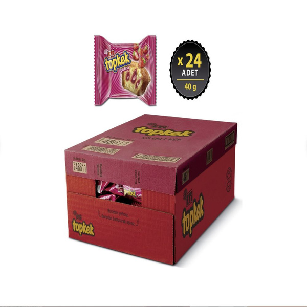 Торт Eti Topkek Клубничный 40 г x 24 шт. - купить с доставкой по ...