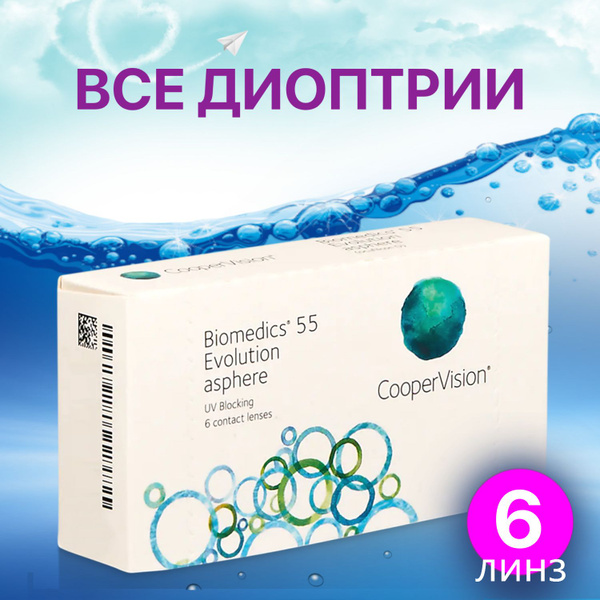 Контактные линзы для глаз Cooper Vision Biomedics 55 Evolution / 8.9 ...