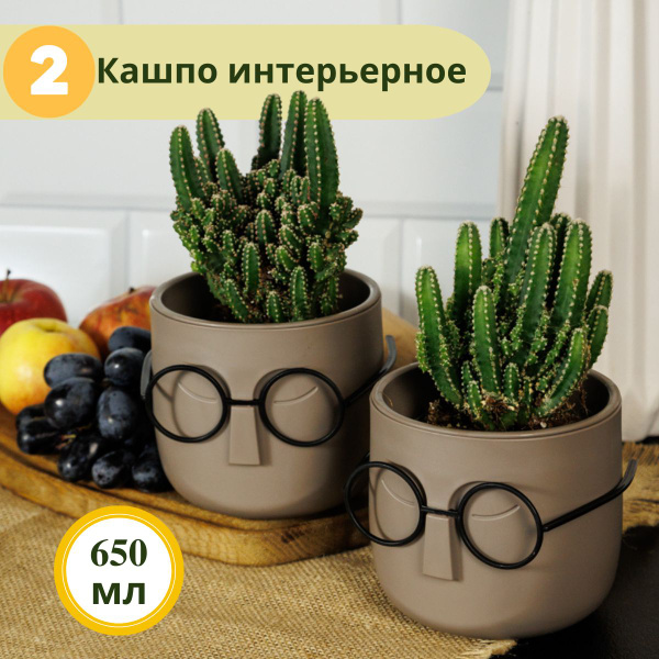 Кашпо для цветов Elly Home, 650мл, 2 шт - купить с доставкой по ...