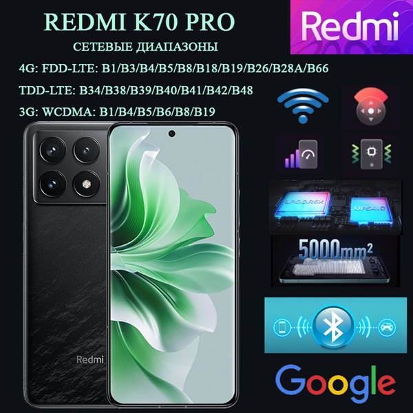 Вопросы и ответы о Redmi Смартфон NFC, смартфон, китайский и английский языки: Redmi K70 pro 5G ...