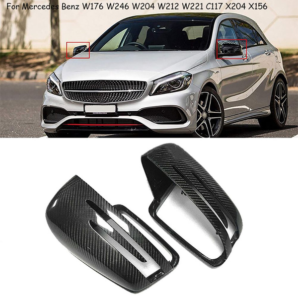 2x Крышка бокового зеркала из углеродного волокна для Mercedes Benz ...