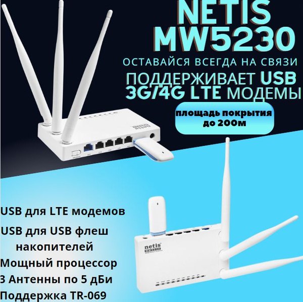 Роутер Netis MW5230 - Многофункциональный Wi-Fi с расширенными ...