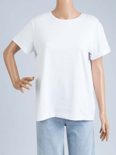 Футболка VESTCO, размер 46, цвет белый, хлопок-95%;эластан-5% - купить ...