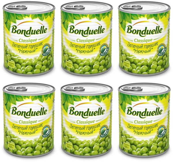 Bonduelle Горошек зеленый, 350 мл, 6 шт - купить с доставкой по ...