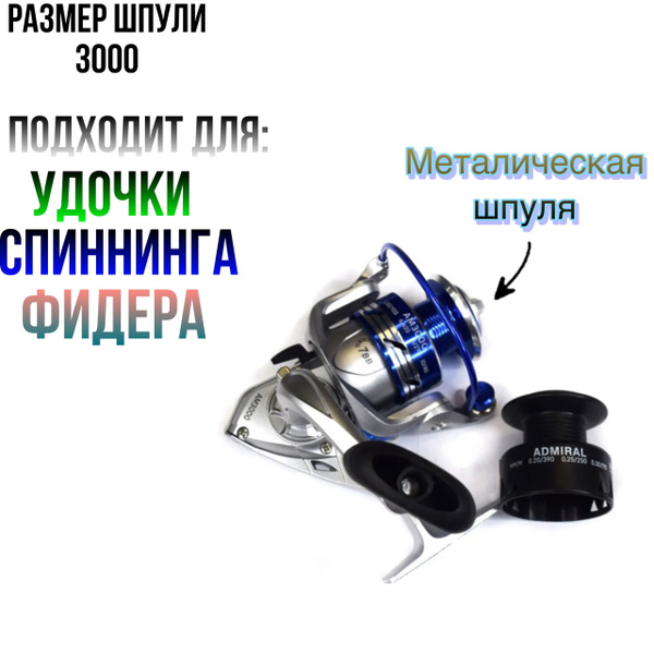 Катушка АДМИРАЛ АМ 3000, 3000 купить по низкой цене с доставкой в ...