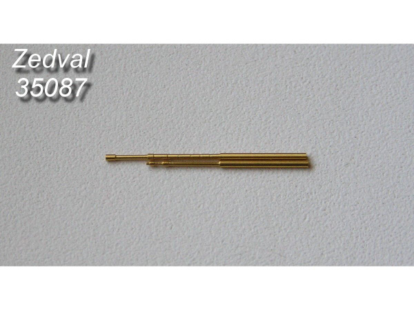 35087 ZEDVAL 1:35 7,62 мм ствол пулемета ДТ. в комплекте 2 детали (Для ...