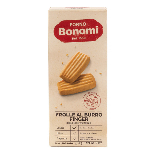 Печенье Forno Bonomi сдобное песочное со сливочным маслом прямоугольное ...
