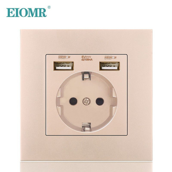 5 шт Eiomr настенная Usb розетка 5 В 2 1 А ЕС Франция электрическая розетка 16 А двойной