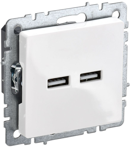 Розетка USB Type A+A 3,1А (Белый), IEK Brite - купить по низкой цене в ...