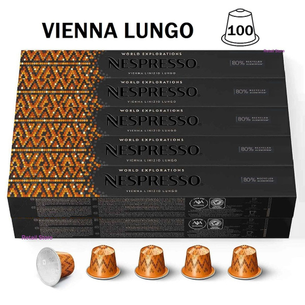 Набор кофе Nespresso Vienna Lungo, 10 упаковок (100 капсул) - купить с ...