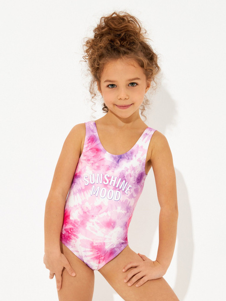 Купальник слитный Девочки Acoola фиолетовый, светло-розовый Пляжный, размер 158, 164 Китай Без ...