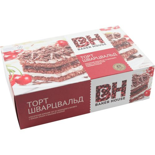 Торт Baker House Бисквитный Трехслойный Вишня 350г - купить с доставкой ...
