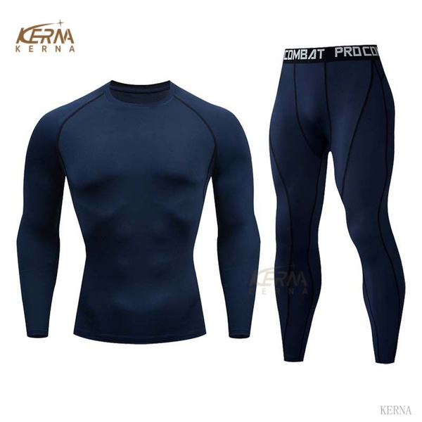 Рашгард Мужской KERNA темно-синий Длинный, размер 44, 46 Cooldry Корсет ММА, Единоборства ...