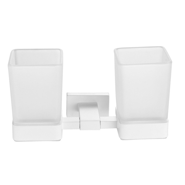 Стакан для зубных щеток / стакан для ванной комнаты двойной Shevanik SG5622C, белый купить на ...