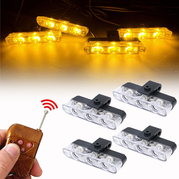 4 Шт 3LED Светодиодный стробоскоп для авто 12v проблесковый маячок ...