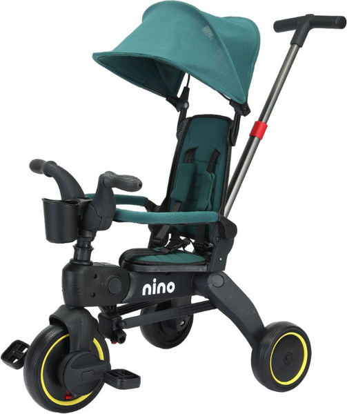 Велосипед трехколесный детский с ручкой NINO KS-1688, зеленый купить на OZON по низкой цене ...