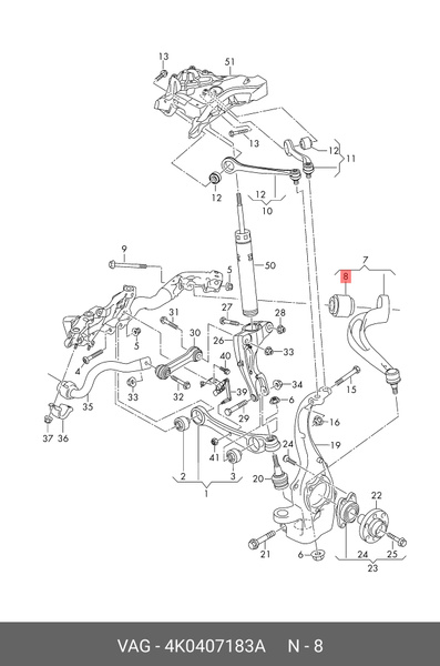 Сайлентблок VAG 4K0407183A - купить по доступным ценам в интернет ...