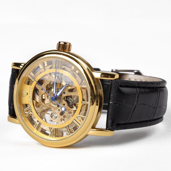 Механические наручные мужские часы Rovite Skeleton купить на OZON по ...