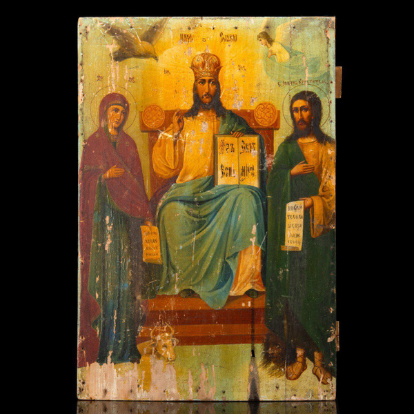 Икона Царь Славы Царь Царем, дерево, темпера, Российская империя, 1850-1900 гг. купить на OZON ...