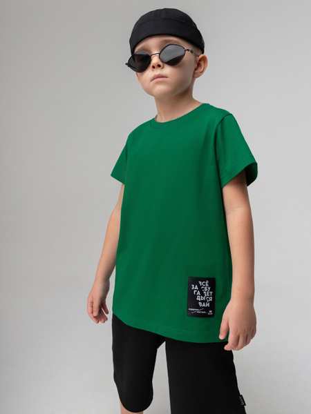Футболка BODO, размер 110, 116, цвет зеленый, 100% хлопок - купить по выгодной цене в интернет ...