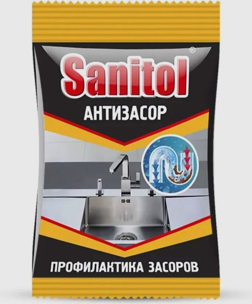 Sanitol Средство для чистки труб от засоров Антизасор, 90 г - купить с ...