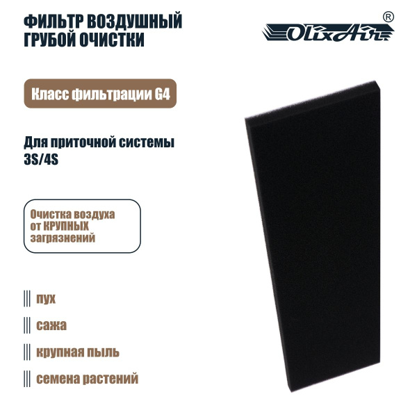 Фильтр воздушный G4 (для ПРИТОЧНОЙ СИСТЕМЫ 3S/4S). TG4 - купить с доставкой по выгодным ценам в ...