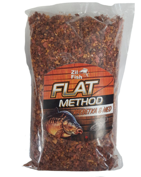 Прикормка "Zil Fish" Flat Method "Креветка/Мёд" 500г - купить с доставкой по выгодным ценам в ...