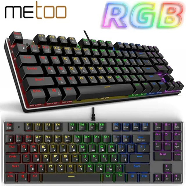 Игровая клавиатура проводная Клавиатура механическая проводная Metoo Z56 Outemu Blue Русская