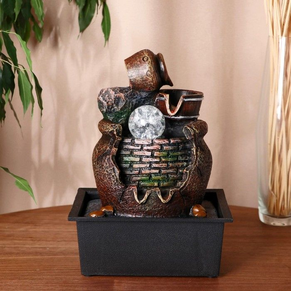 Фонтан для дома, Полистоун, Стекло купить по низкой цене в интернет ...