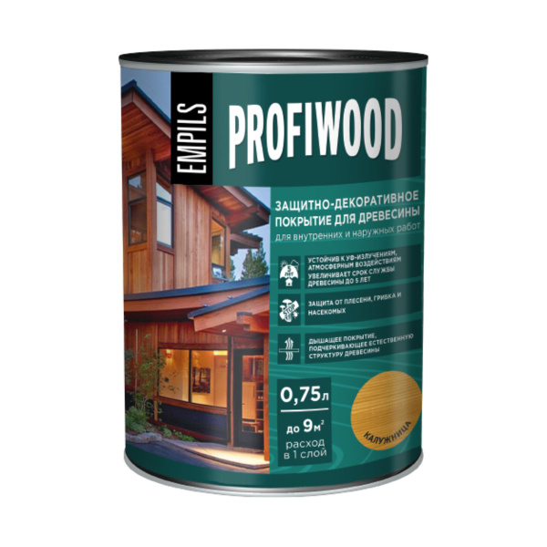 Пропитка по дереву PROFIWOOD защитно-декоративное покрытие Палисандр 9л ...