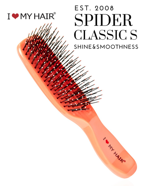 Расческа для волос I LOVE MY HAIR "Spider Classic" коралловая глянцевая ...