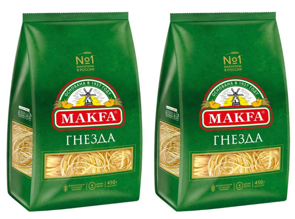 Makfa Макаронные изделия Гнезда фетуччинне, 450 г, 2 уп - купить с доставкой по выгодным ценам в ...