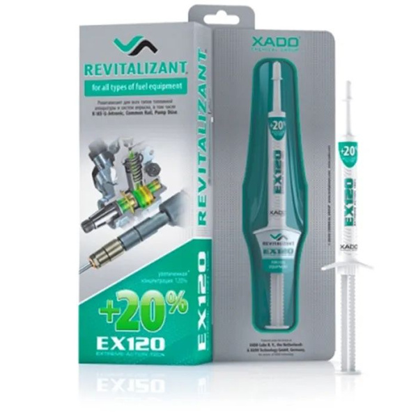 XADO Revitalizant EX120 для всех типов топливной аппаратуры (шприц) 8мл ...
