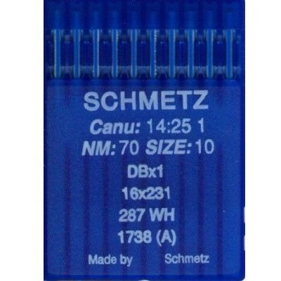 Иглы для промышленных швейных машин Schmetz, тонкая колба 1738/DBx1 №70, 10 шт. - купить с ...