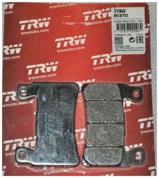 Тормозные колодки TRW MCB703 MCB703SV CBR600 CB400 - купить по низким ...