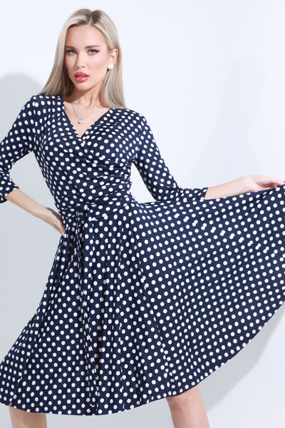 Платье Женский DStrend синий Повседневный Полиэстер, размер 50 купить c доставкой на OZON по ...