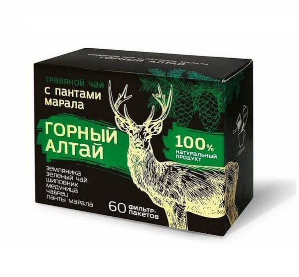 Чай с Пантами Марала Горный Алтай 60 фильтр пакетов - купить с ...