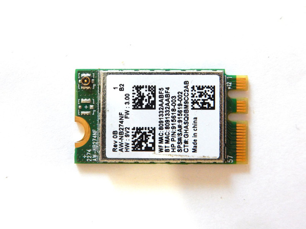 Wi-Fi + Bluetooth модуль Realtek RTL8723DE 915618-003 Rev 0B AW-NB274NF ...