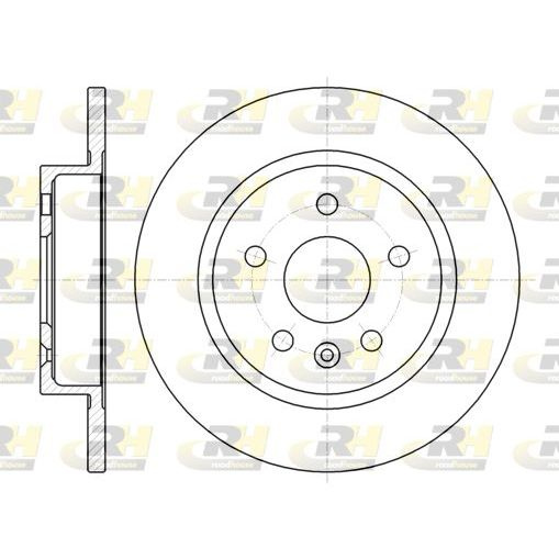Диск тормозной задний для автомобиля Chevrolet Opel Vauxhall, ROADHOUSE ...
