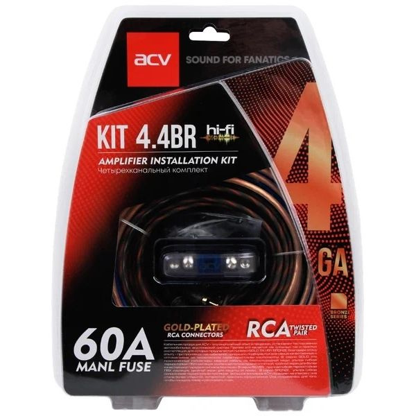 Набор установочный для 4-кан. усилителя ACV KIT4.4BR - купить с доставкой по выгодным ценам в ...