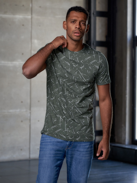 Футболка T-RONE menswear, размер 54, цвет хаки, 100% хлопок - купить по ...