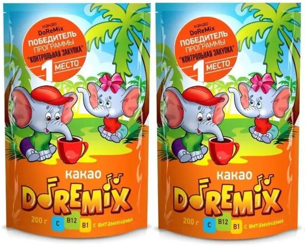 Какао "DoReMix" растворимое 200 гр - 2 штуки - купить с доставкой по ...