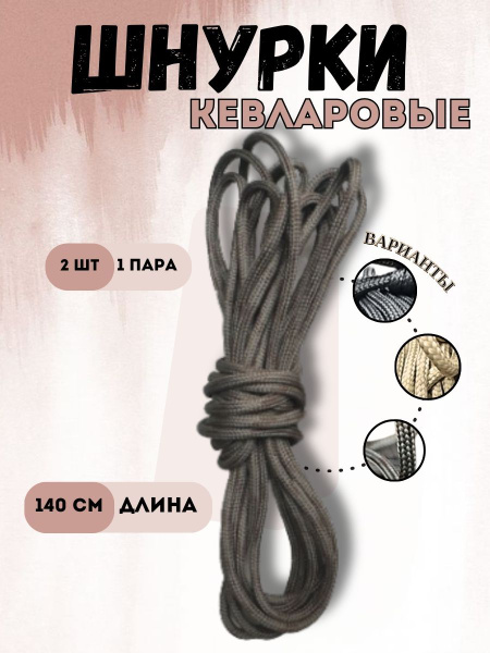 Шнурки Vaneda, зеленый, Кевлар, Пластик, 140 см купить по низкой цене с ...