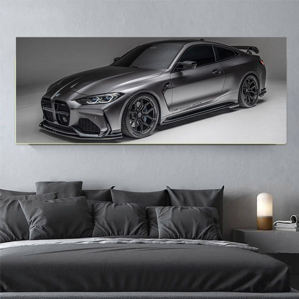 Картина на холсте 120х60 см BMW M3 (M4 F82, BMW F30, BMW M3 G80, БМВ М5 Ф30, BMW 4er ...