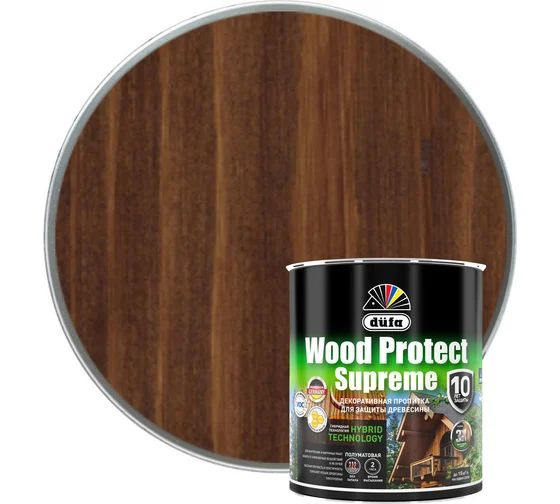 Пропитка Dufa WOOD PROTECT Supreme, орех 0.75 л купить на OZON по ...