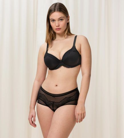 Бюстгальтер Женский TRIUMPH спейсер, на косточках, размер 95E черный Повседневный Крючки ...