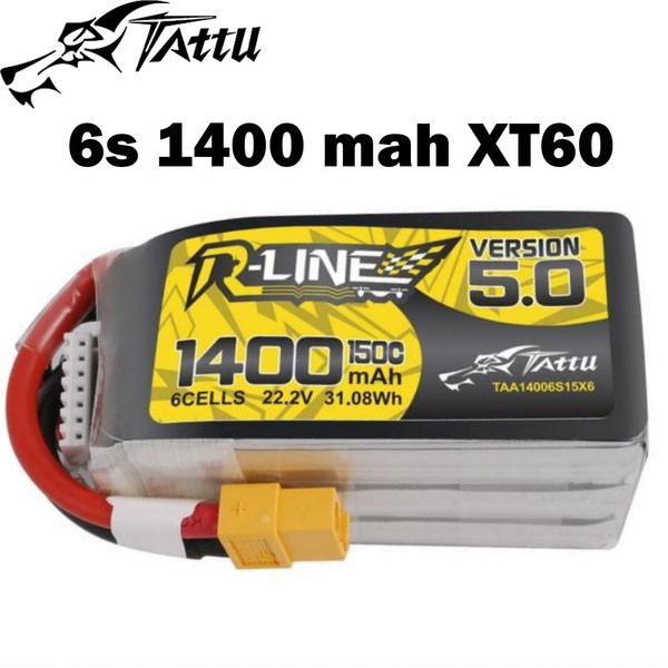 Аккумулятор Tattu R-Line V5 LiPo 1400 мАч 22,2 в 150C 6S1P с разъемом XT60 для FPV - купить с ...