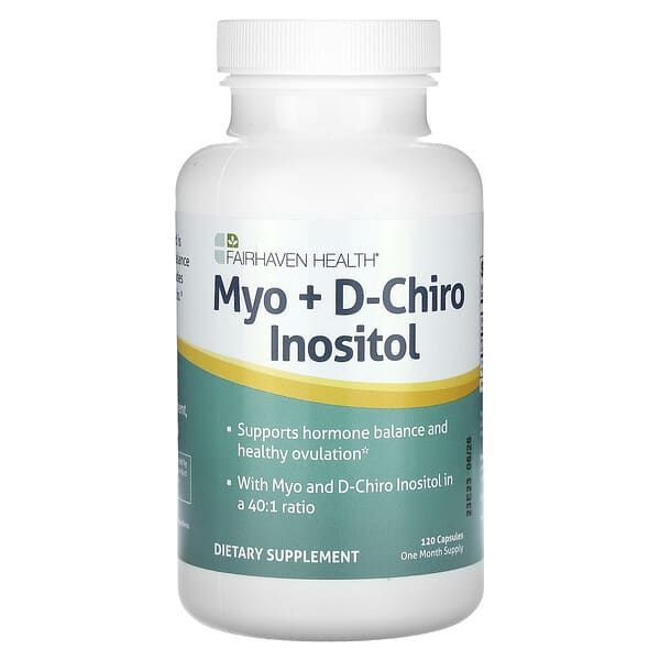 Мио-инозитол и D-хиро-инозитол, 120 капсул, Fairhaven Health - купить с ...